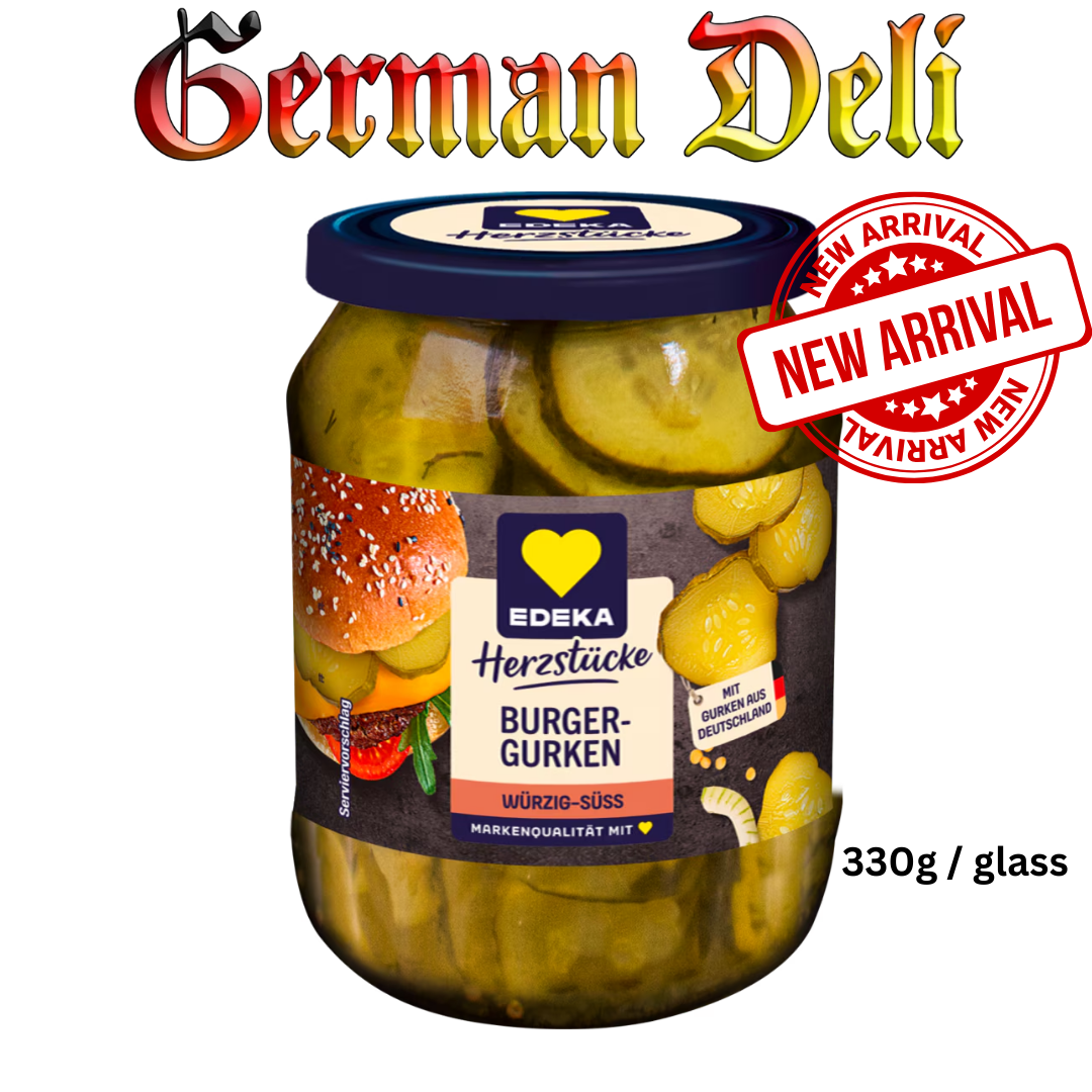 EDEKA - BURGER GURKEN 330G / GLASS – German Deli