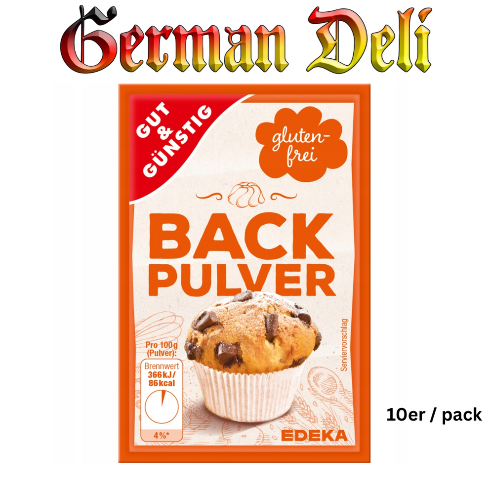 GUT & GÜNSTIG - BACK PULVER / BAKING POWDER GLUTEN FREE 10ER PACK ...