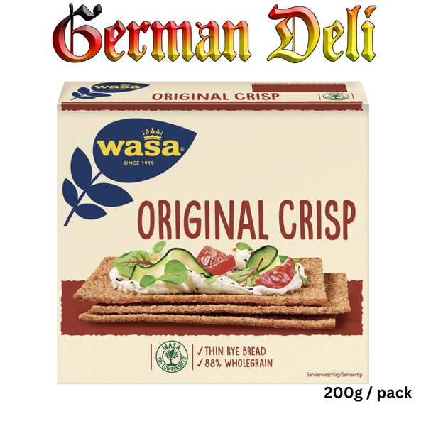 WASA - ORIGINALES KNUSPRIGES KNÄCKEBROT / CRISP BREAD ORIGINAL 200G ...